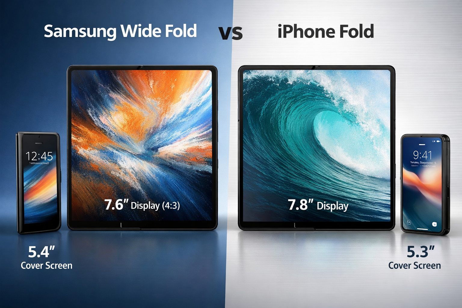 Samsung Wide Fold vs iPhone Fold: Biggest Foldable Phone Battle of 2026 ...