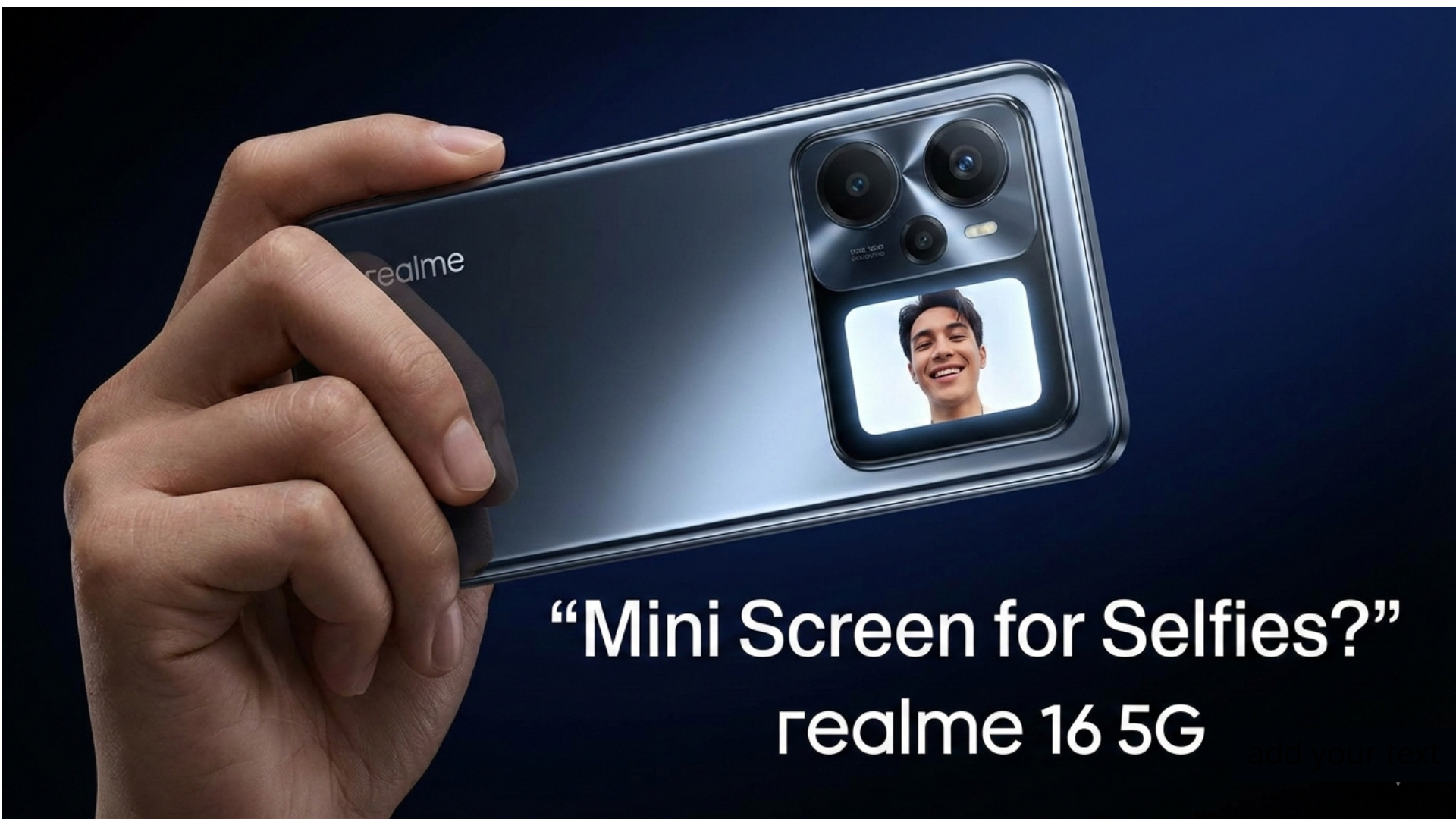 realme 16 5G: New Phone with Mini Screen Next to Camera for Selfies ...
